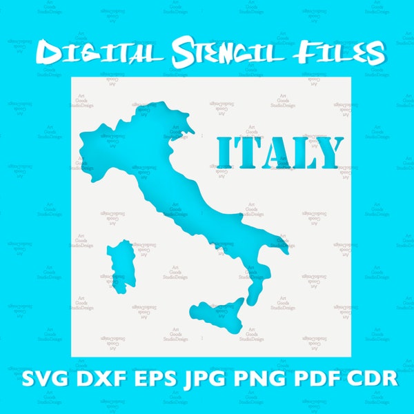Pdf Map of Italy - Etsy