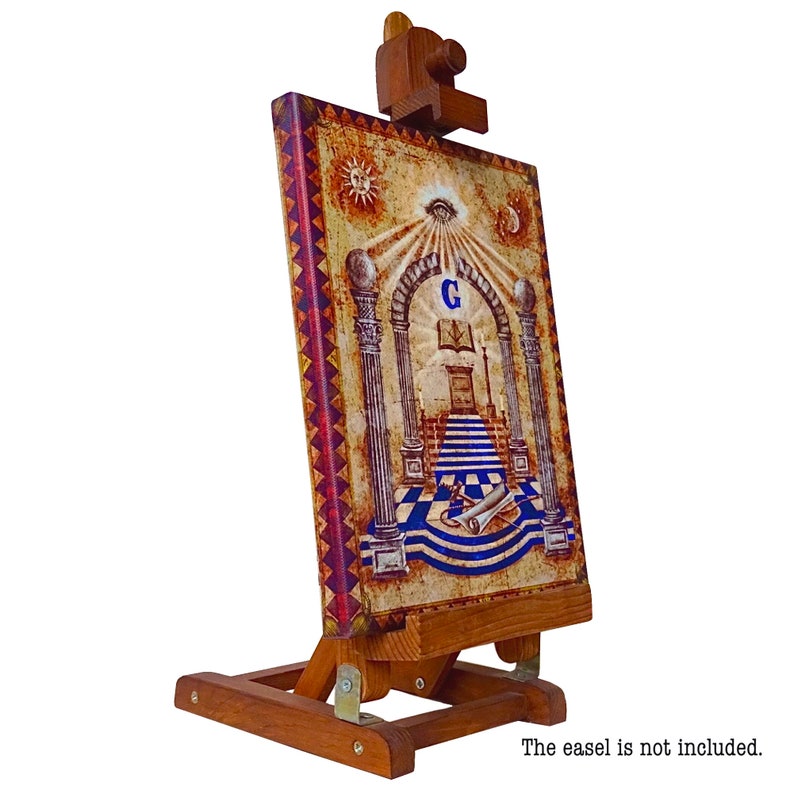 Masonic Symbolism Canvas Print Handmade Freemason Art Hand Painted ...