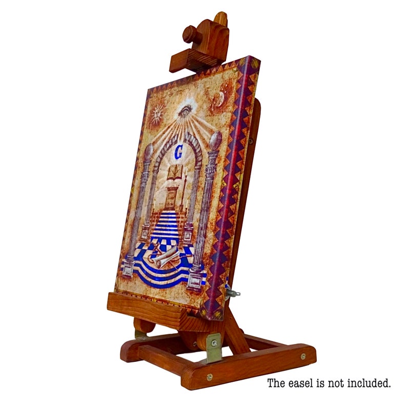 Masonic Symbolism Canvas Print Handmade Freemason Art Hand Painted ...
