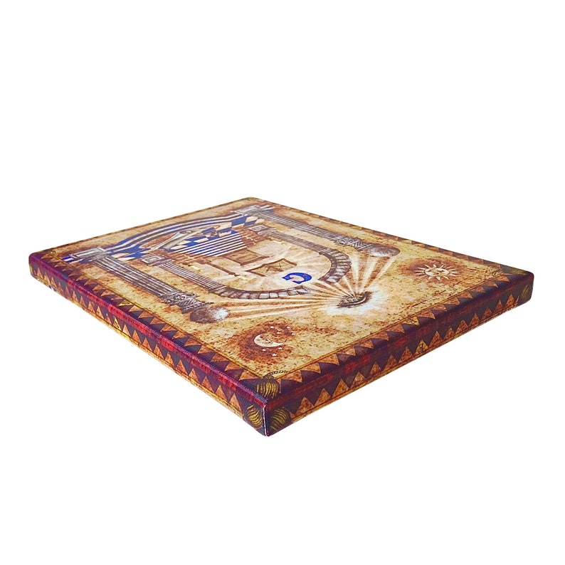Masonic Symbolism Canvas Print Handmade Freemason Art Hand Painted ...