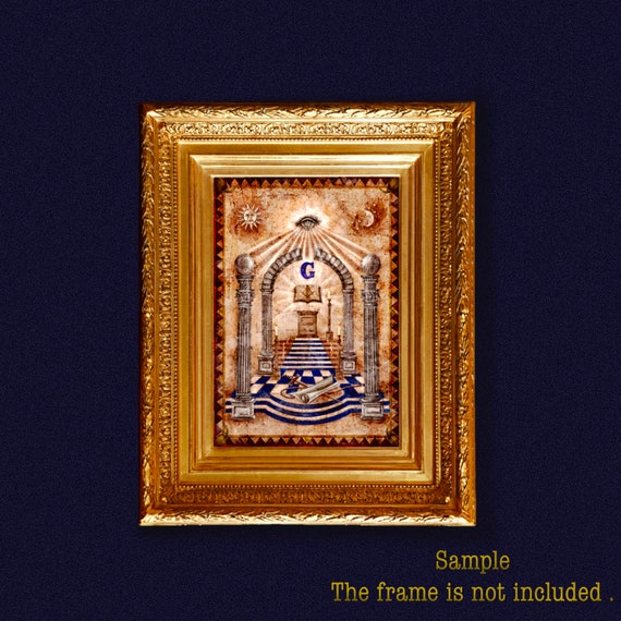 Masonic Symbolism Canvas Print Handmade Freemason Art Hand - Etsy