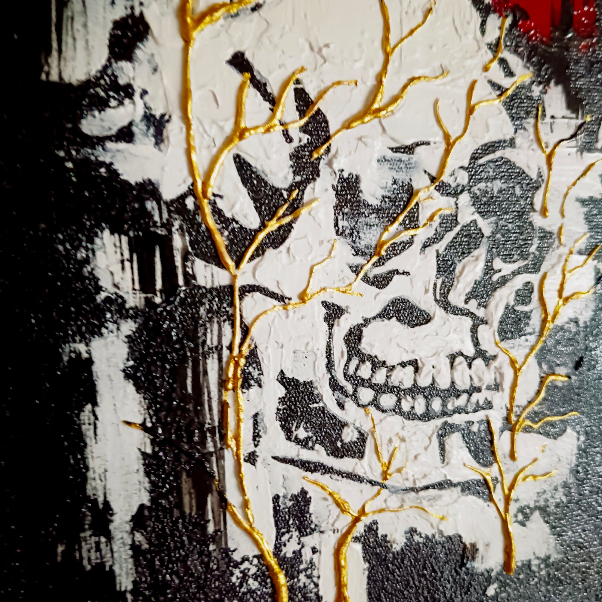 Abstract Skull, Art, Painting, Modern Art, Size 18 X24 Cm, Hand Drawn ...