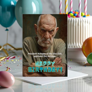 Grumpy Old Man Funny Birthday Card, Printable Digital Download ...