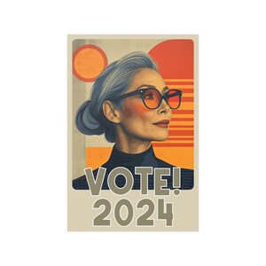 2024 Vote Poster, 24x36, Bold Typography, Satin Paper, Election ...