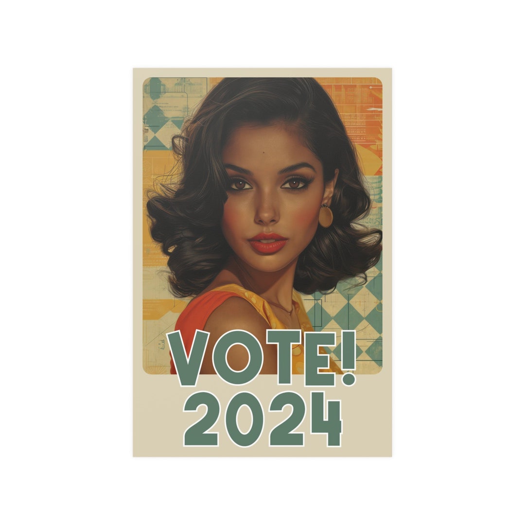 2024 Vote Poster, 24x36, Bold Typography, Satin Paper, Election ...