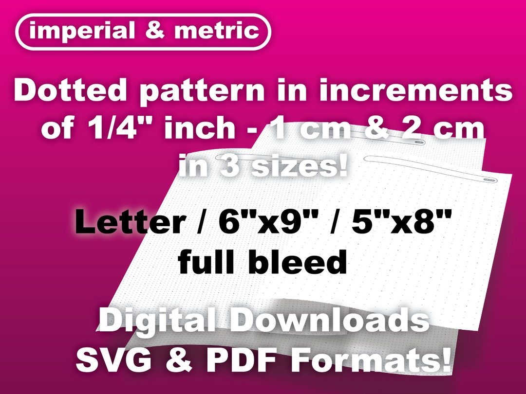 Dotted Graph Templates - Imperial & Metric - Etsy
