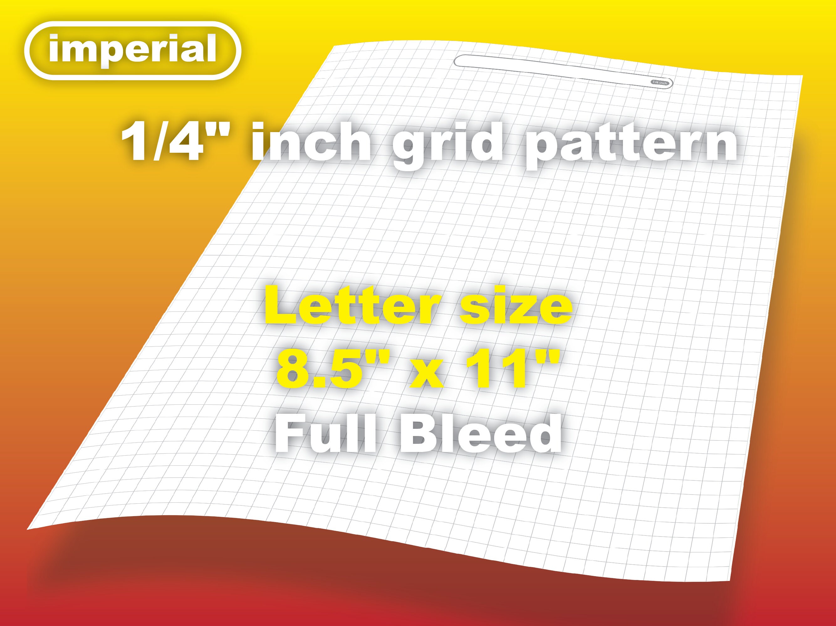 Quarter Inch Grid Square Graph Paper - Etsy