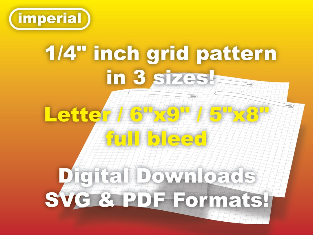 Quarter Inch Grid Square Graph Paper - Etsy