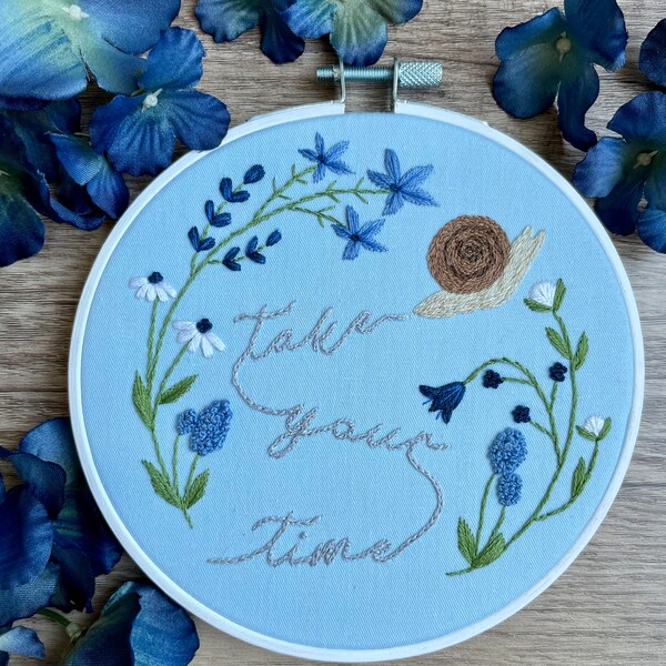 Snail Embroidery - Etsy