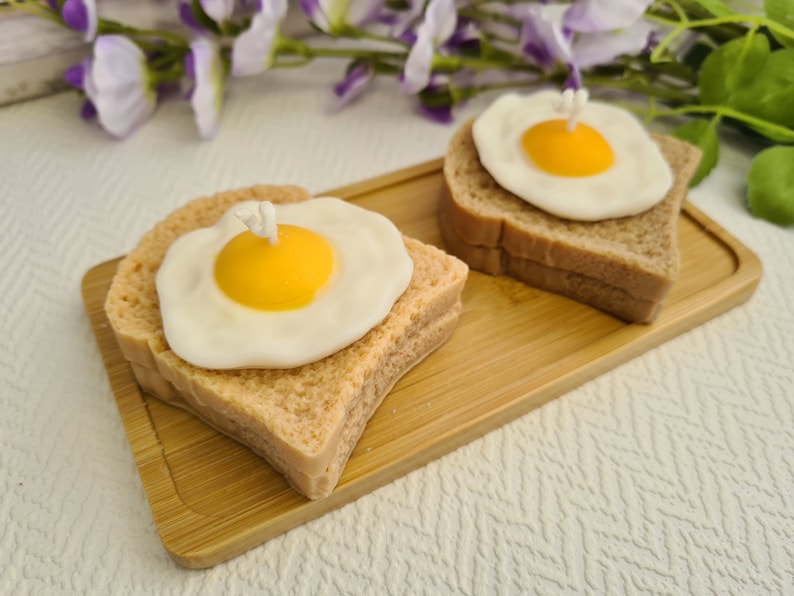 Egg on Toast Candle Novelty Candle Breakfast Cute Present - Etsy