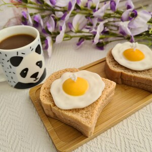 Egg on Toast Candle Novelty Candle Breakfast Cute Present - Etsy