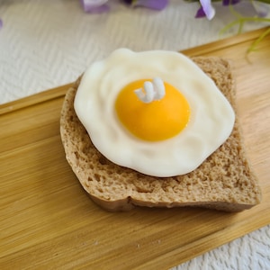 Egg on Toast Candle Novelty Candle Breakfast Cute Present - Etsy