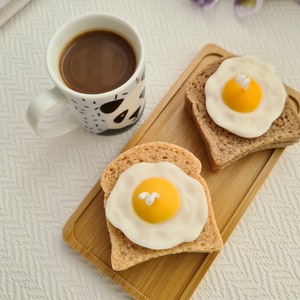 Egg on Toast Candle Novelty Candle Breakfast Cute Present - Etsy