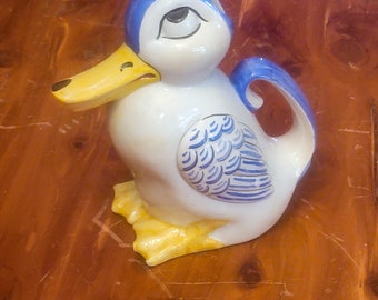 Vintage Mancer Italy Mid Century Ceramic Duck Pitcher - Etsy