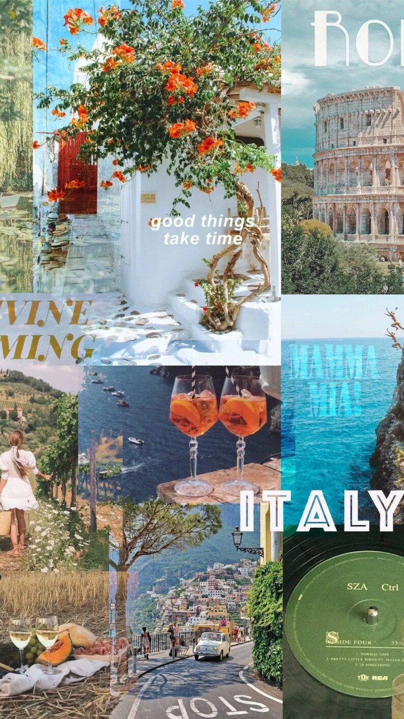 Greece / Italy Collage Digital Print / Desktop Background - Etsy