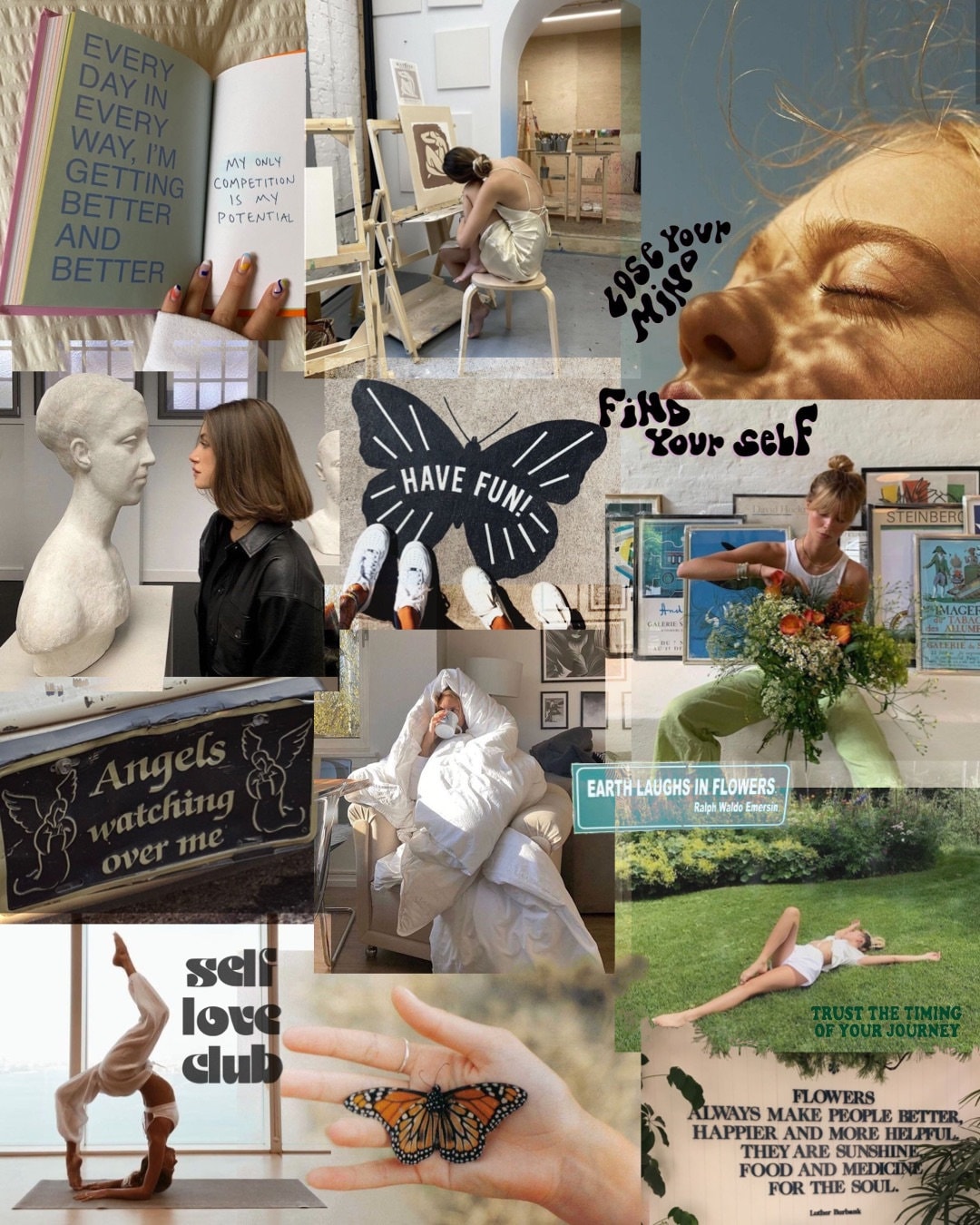 Self Love Collage / Digital Print / iPhone Background - Etsy