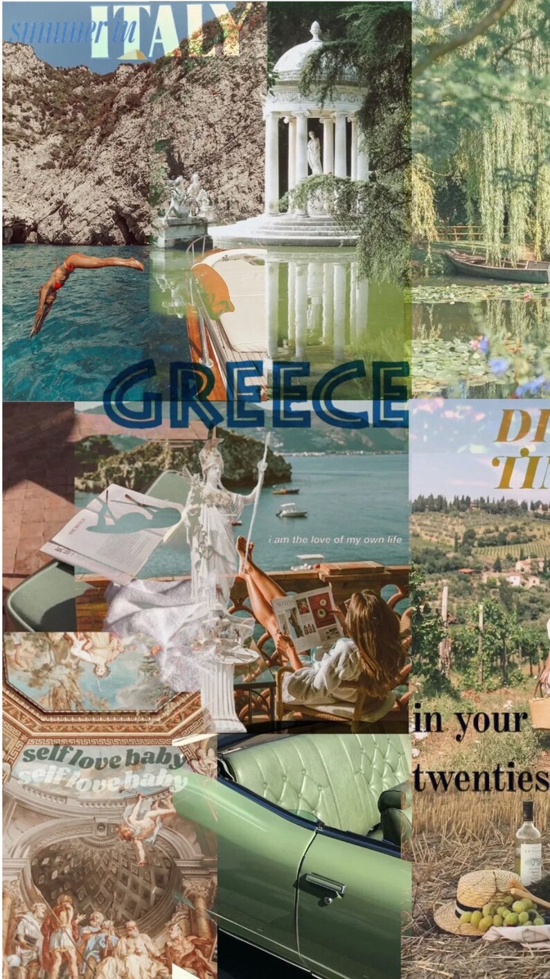 Greece / Italy Collage Digital Print / Desktop Background - Etsy
