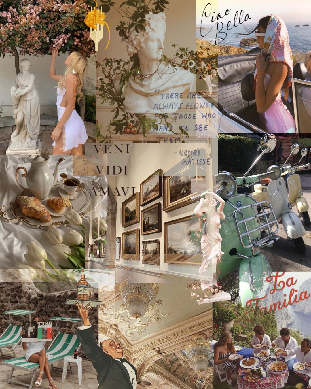 Italy Collage / Digital Print / iPhone Background - Etsy