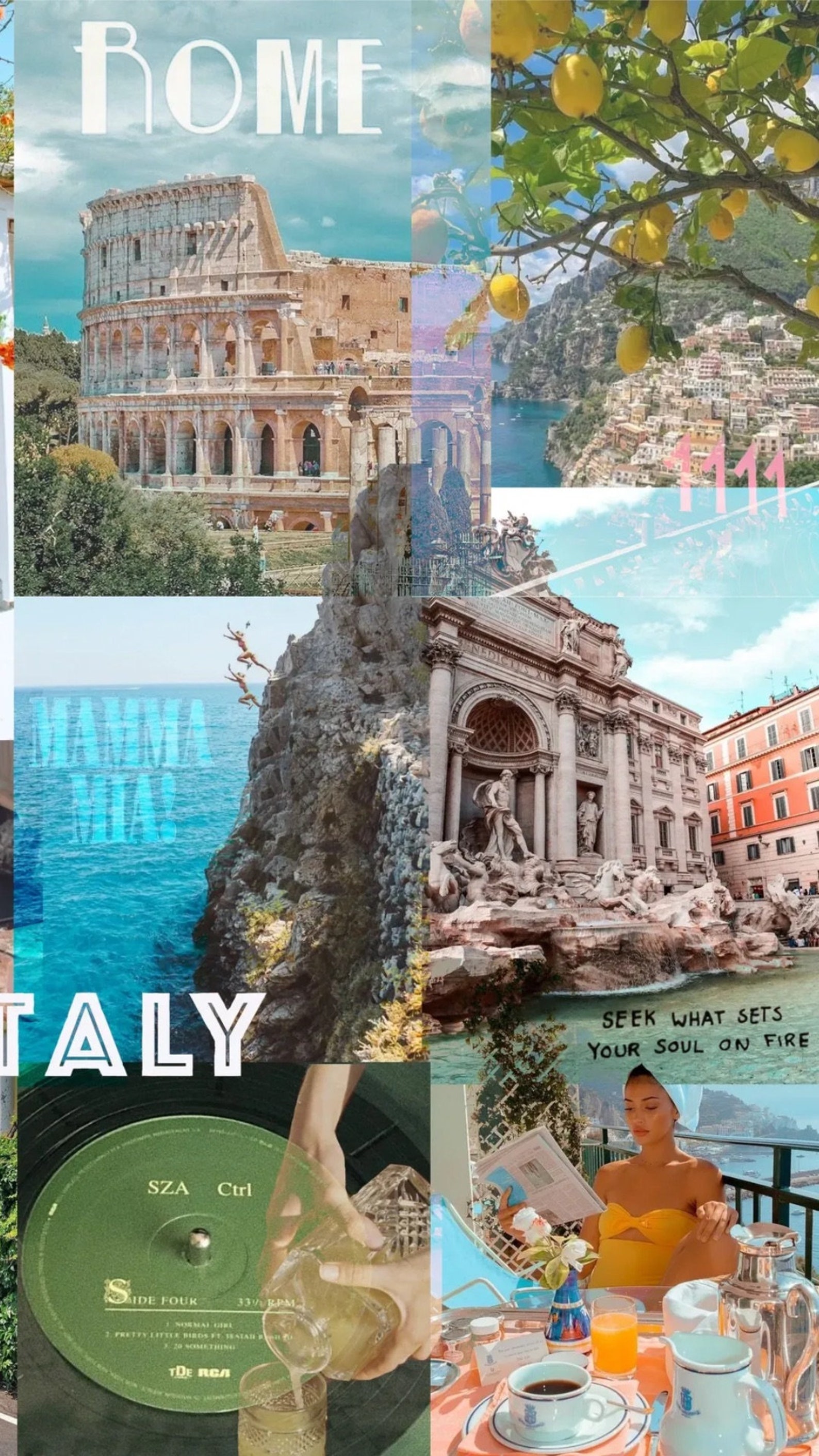 Greece / Italy Collage Digital Print / Desktop Background - Etsy