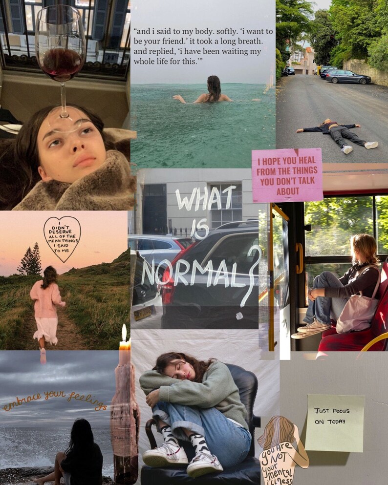 Self Love Collage / Digital Print / iPhone Background - Etsy