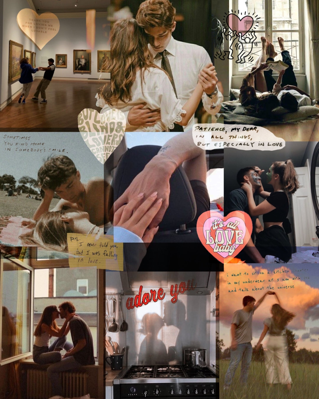 Romantic Collage / Digital Print / iPhone Background - Etsy