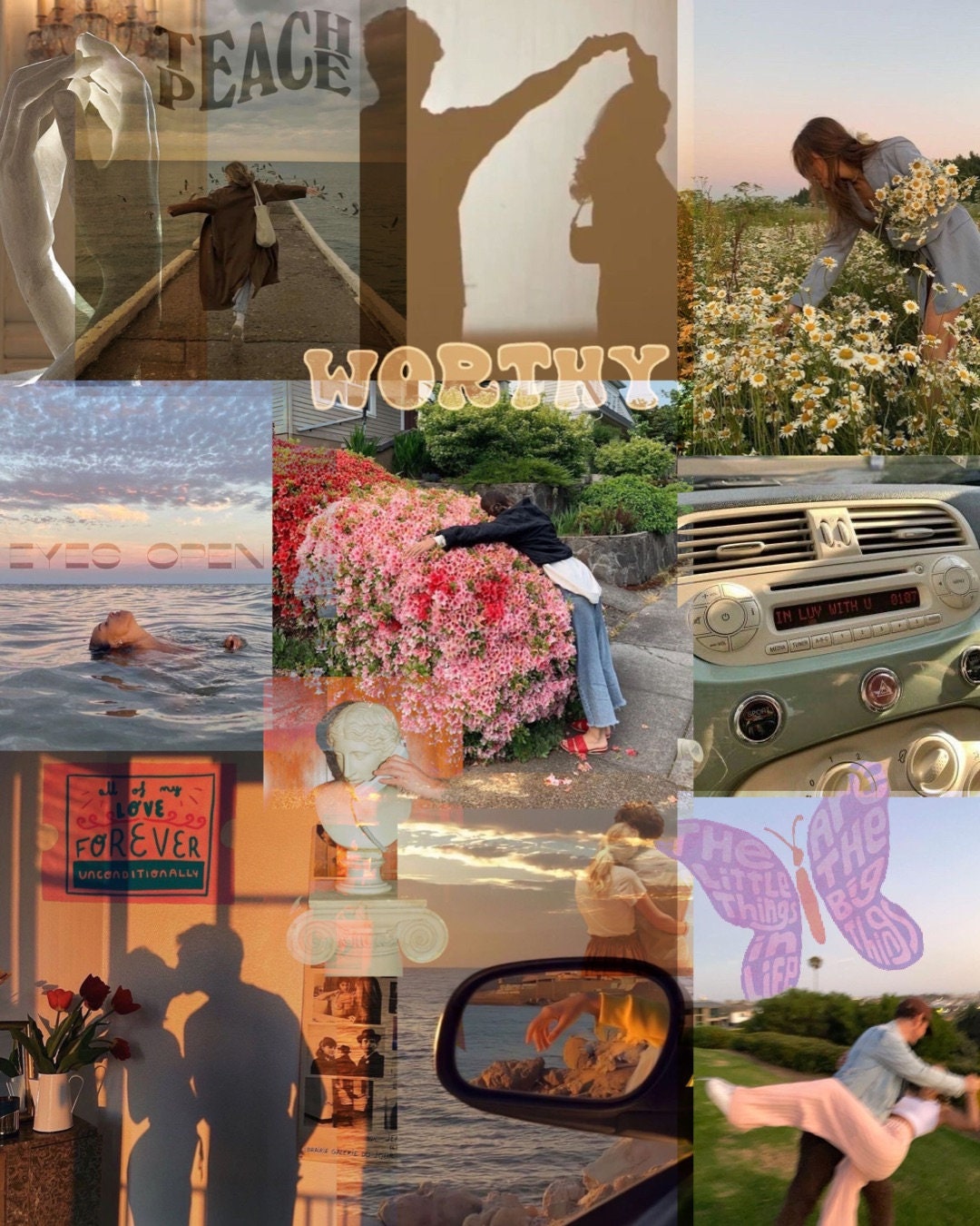 Romantic Collage / Digital Print / iPhone Background - Etsy