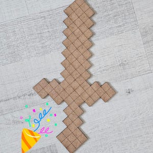 Pixel Art Sword Laser Cut File Set SVG, DXF, Ai, Pdf Perfect for ...