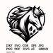 Horse SVG, Heart SVG, Digital Download, Dxf, Svg, Png, Eps, Dvg, Ai ...