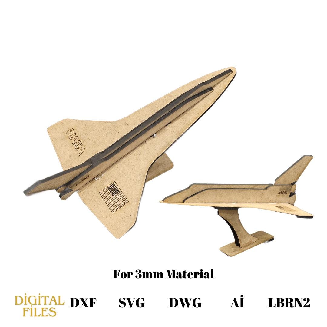 DIY Space Shuttle Model Kit Digital Download for 3mm Material Space ...