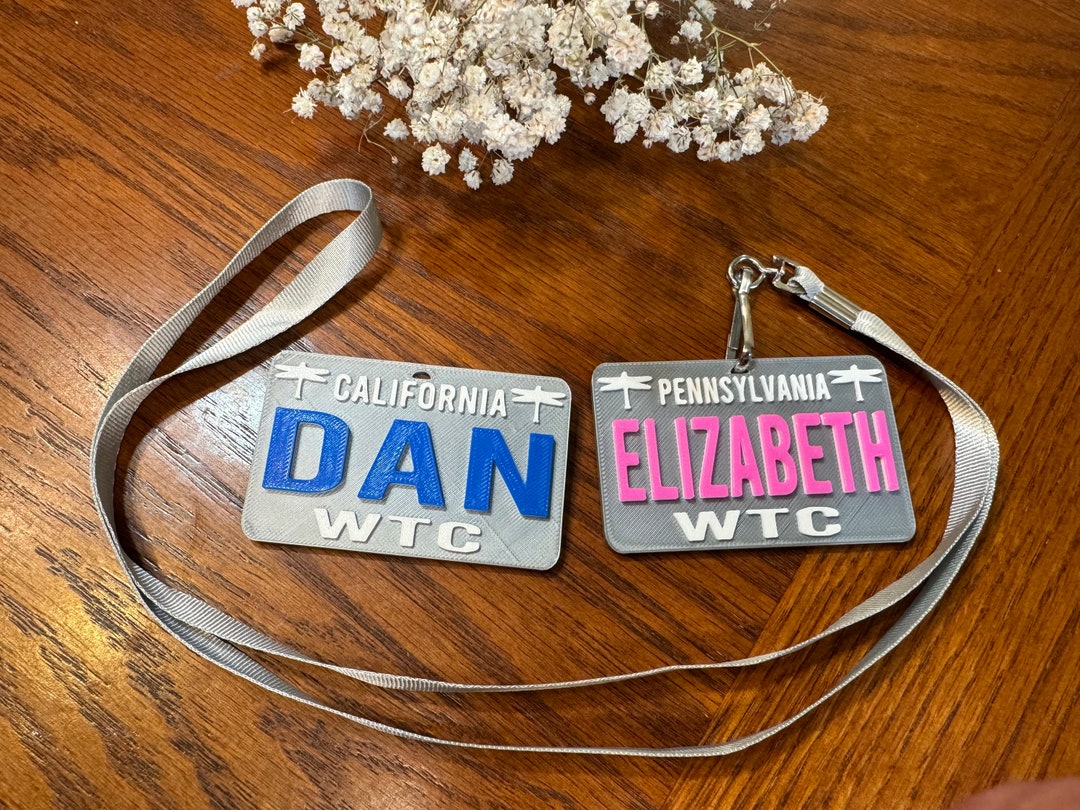 Widowed Travel Club Name Tag ID Lanyard Magnetic Name Badge - Etsy