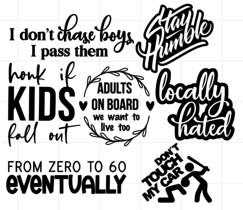 Car Decal Vinyl Sticker Funny Car Decal Window Sticker Bumper Sticker ...