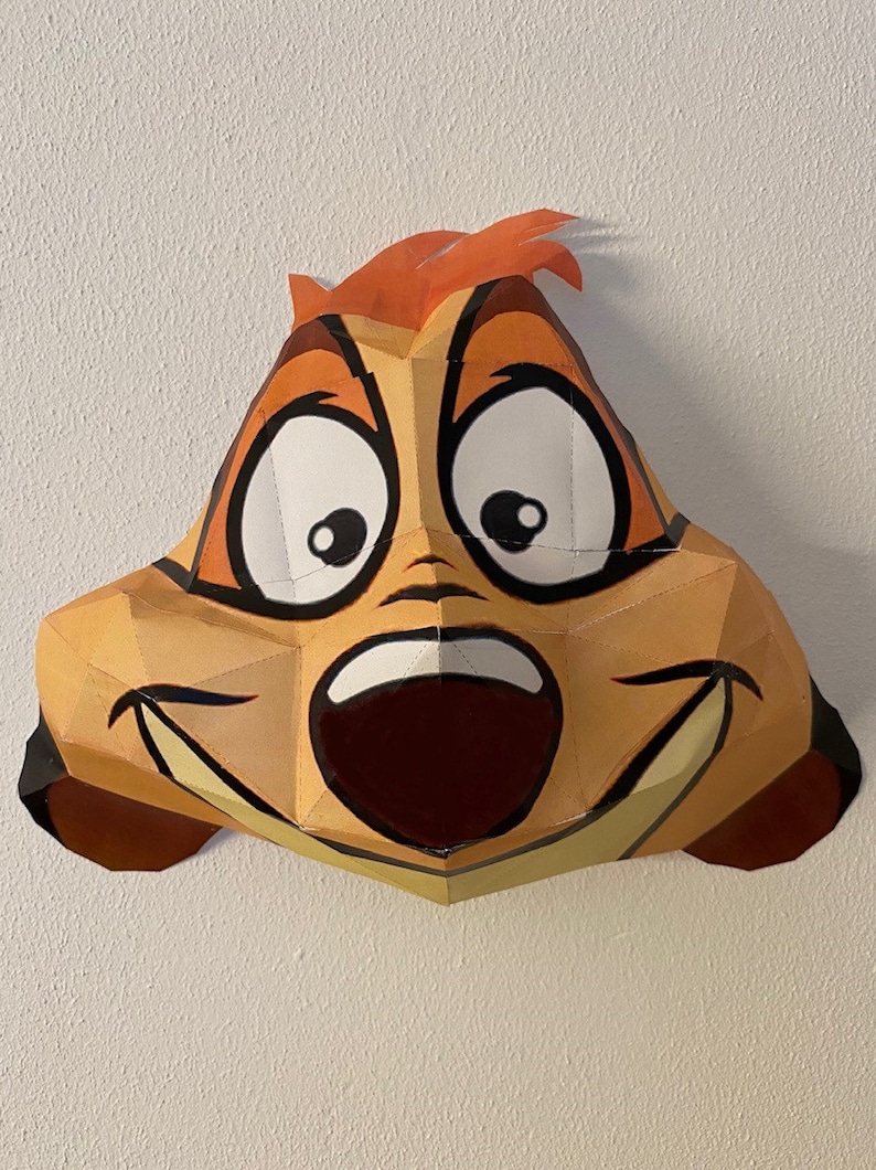 Timon Mask Template,timon,3d Paper Mask,lion King,papercraft Mask ...