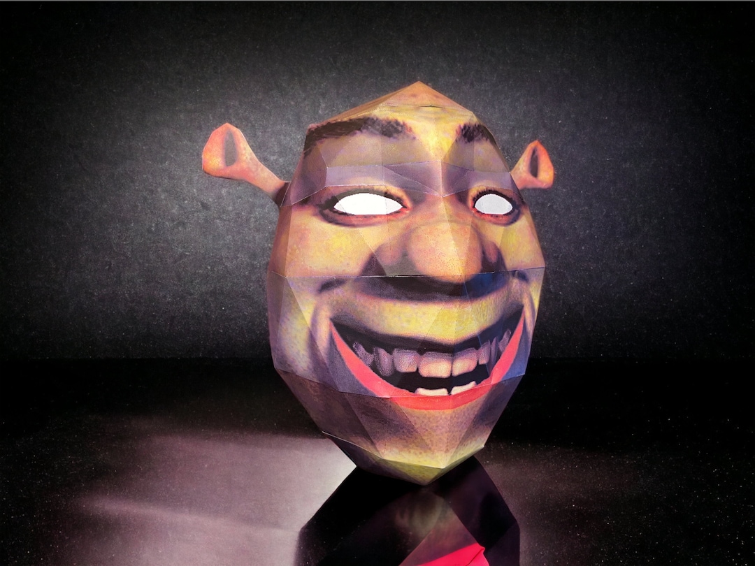 Shrek Mask Template,3d Paper Mask,papercraft Mask,digital Template,pdf ...