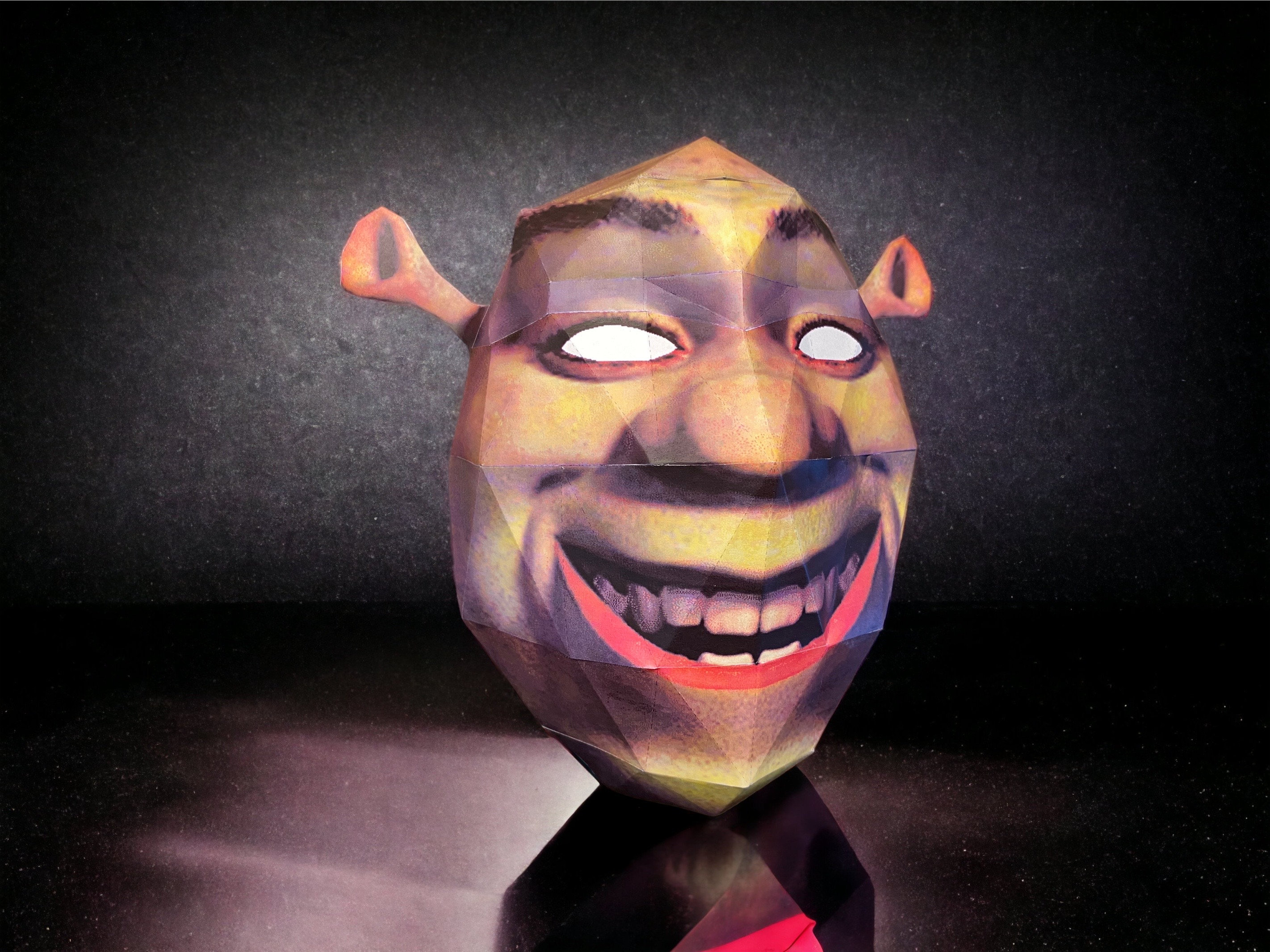 Shrek Mask Template,3d Paper Mask,papercraft Mask,digital Template,pdf ...