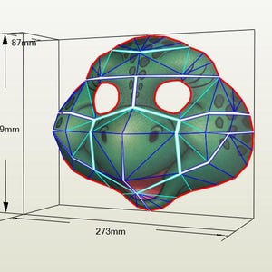 Turtle Animal Mask Template,paper Mask,schildkröte Maske,papercraft ...