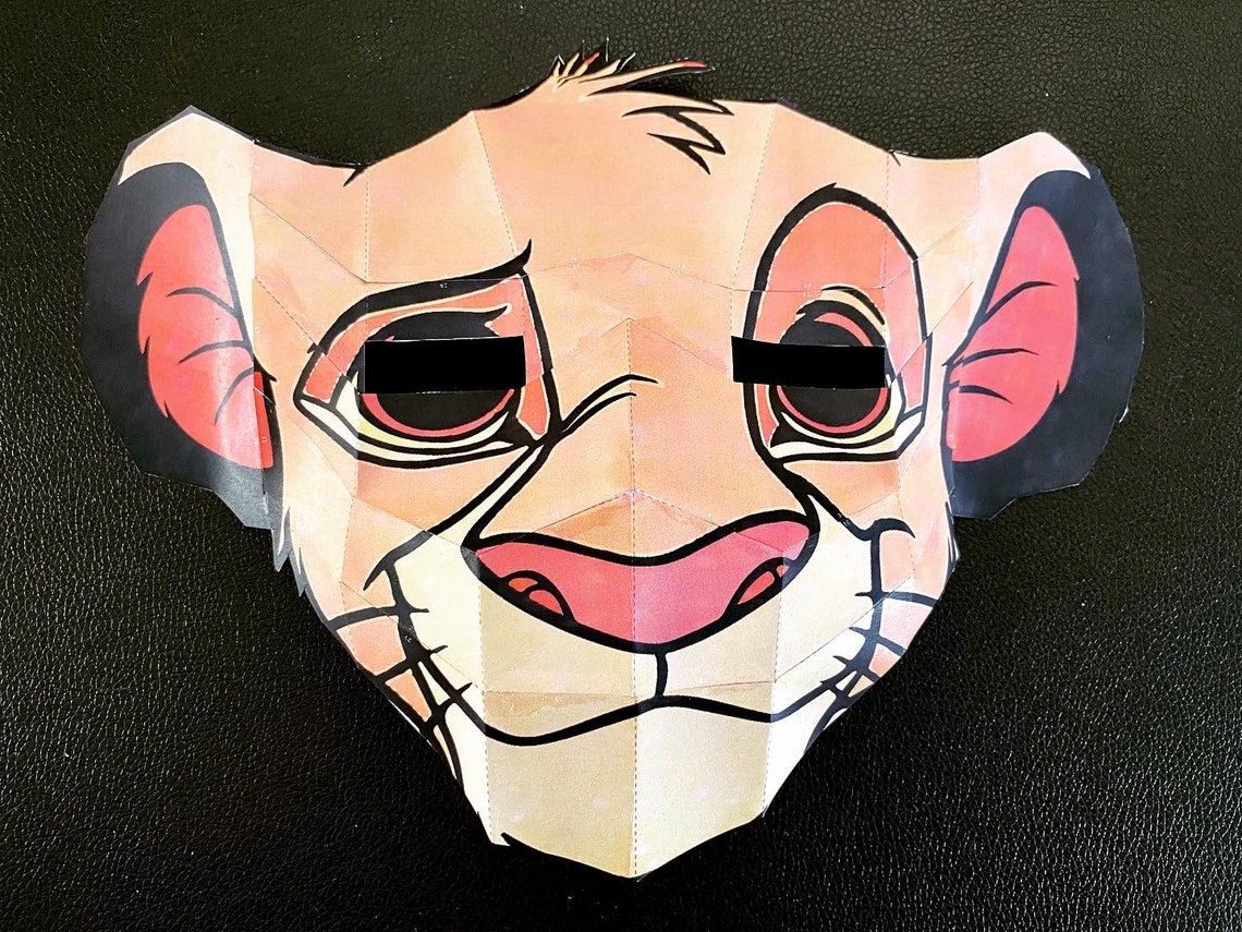 Simba Mask Template,simba,3d Paper Mask,lion King,papercraft Mask ...