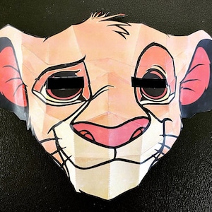 Simba Mask Template,simba,3d Paper Mask,lion King,papercraft Mask ...