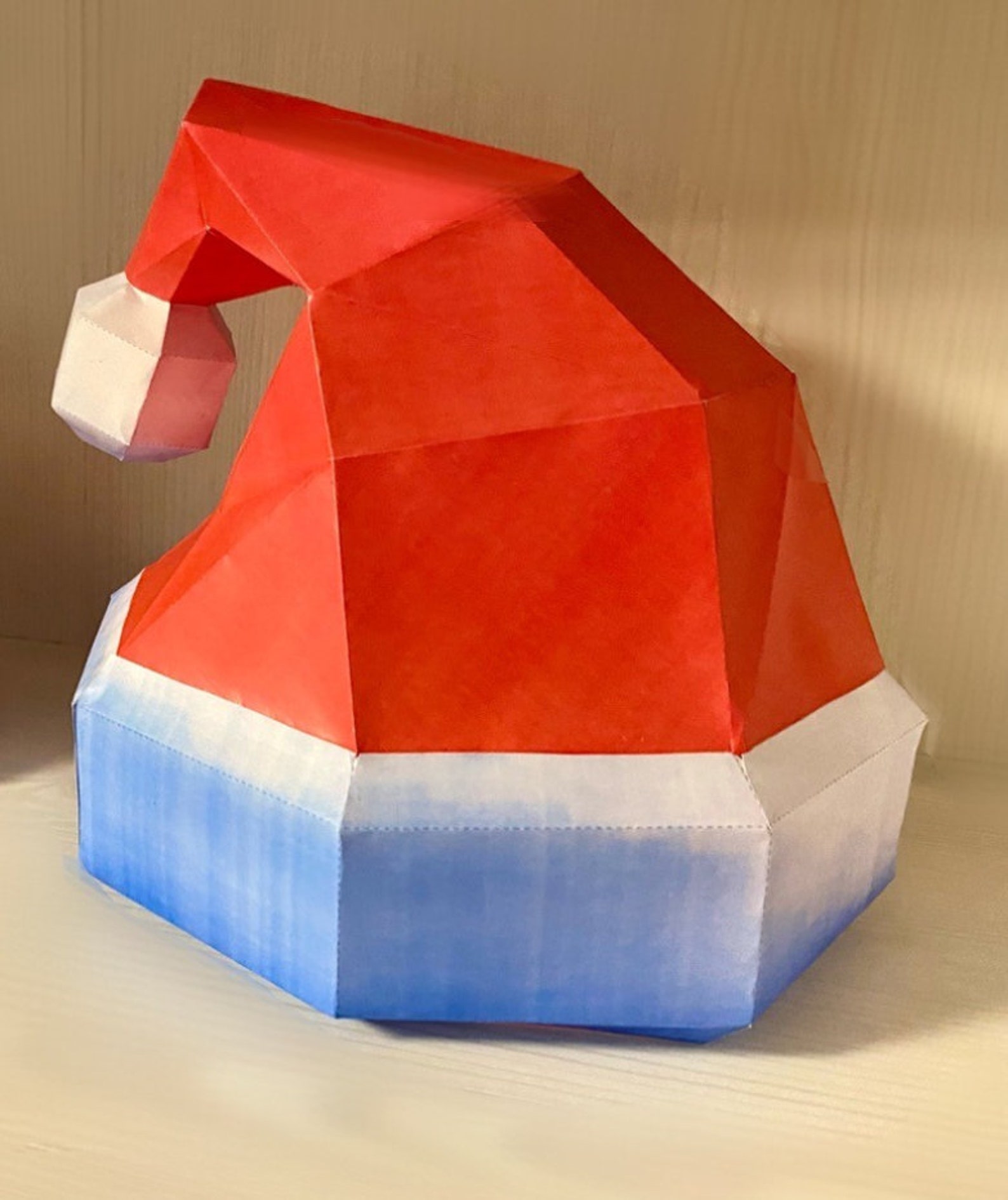 Santa Hat 3D Template,christmas,papercraft,digital Template,pdf ...