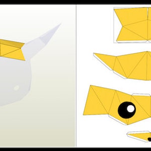 Animal Mask Template,pikachu,3d Paper Mask,pokemon Maske Papier ...