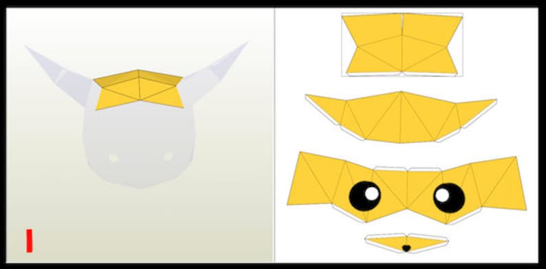 Animal Mask Template,pikachu,3d Paper Mask,pokemon Maske Papier ...