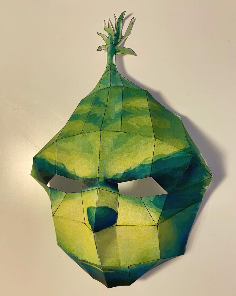3D Papercraft Grinch Mask, Template, Digital PDF Download DIY - Etsy