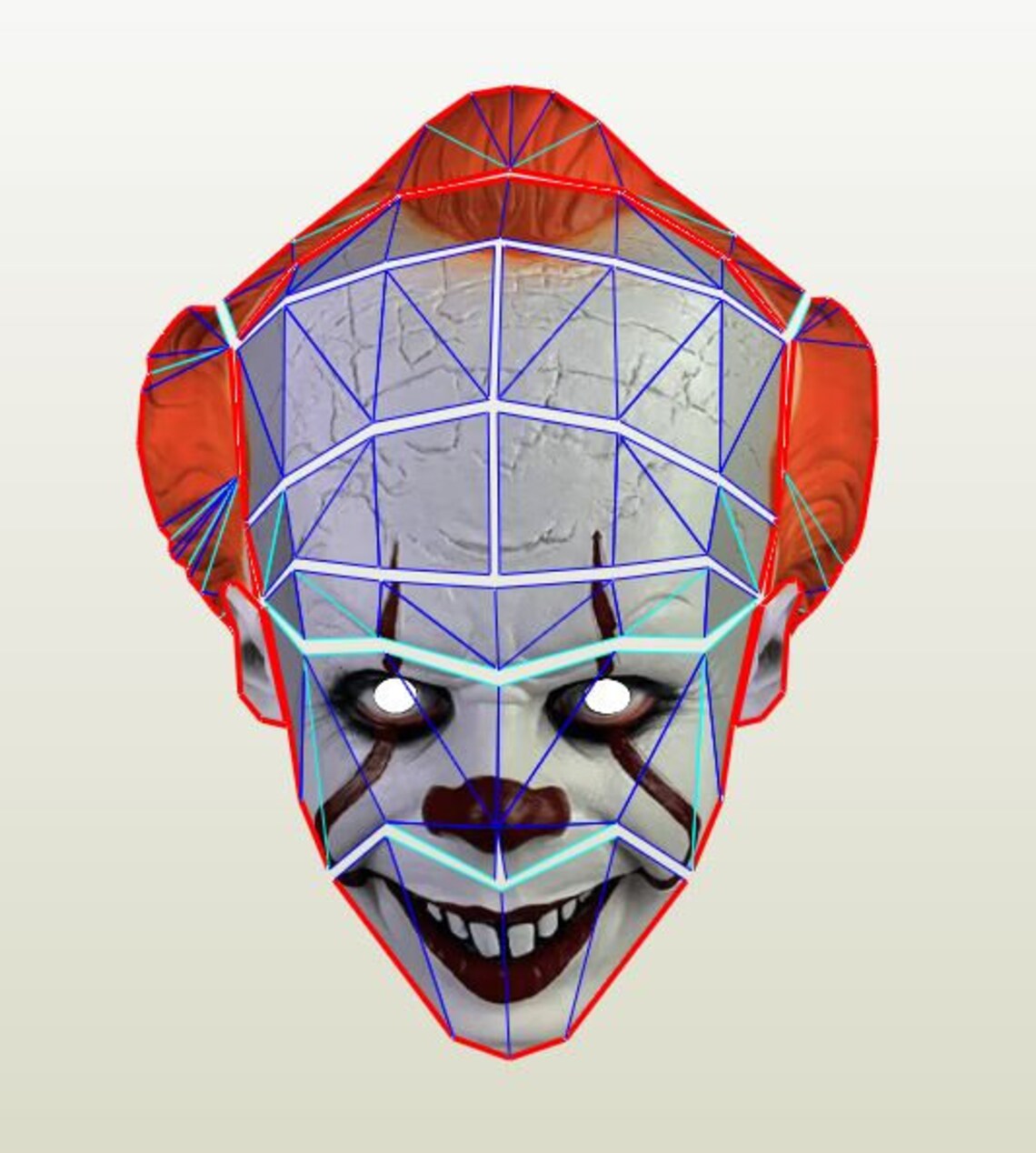IT Mask Template,horror,3d Horrormask,papercraft Mask,digital Template ...