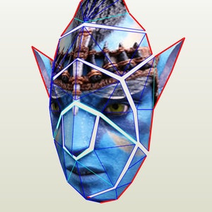 Avatar Mask Template,avatar,3d Paper Mask,papercraft Mask,digital ...
