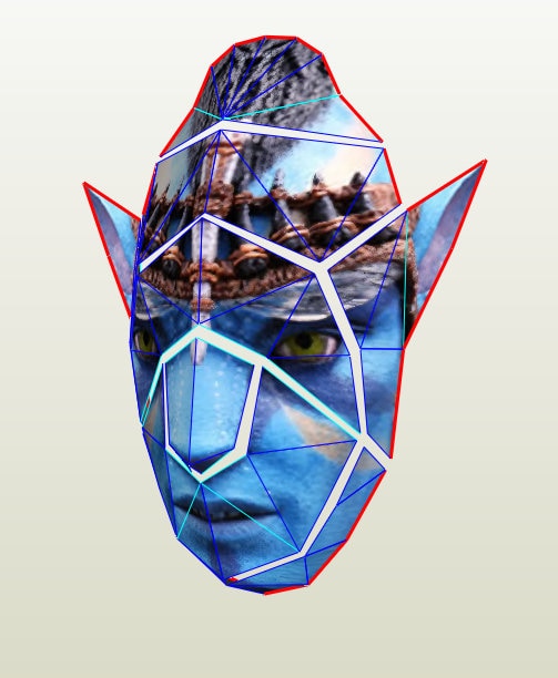 Avatar Mask Template,avatar,3d Paper Mask,papercraft Mask,digital ...