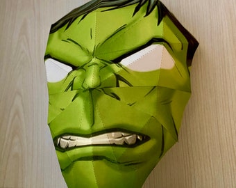 3D Papercraft Grinch Mask, Template, Digital PDF Download DIY - Etsy