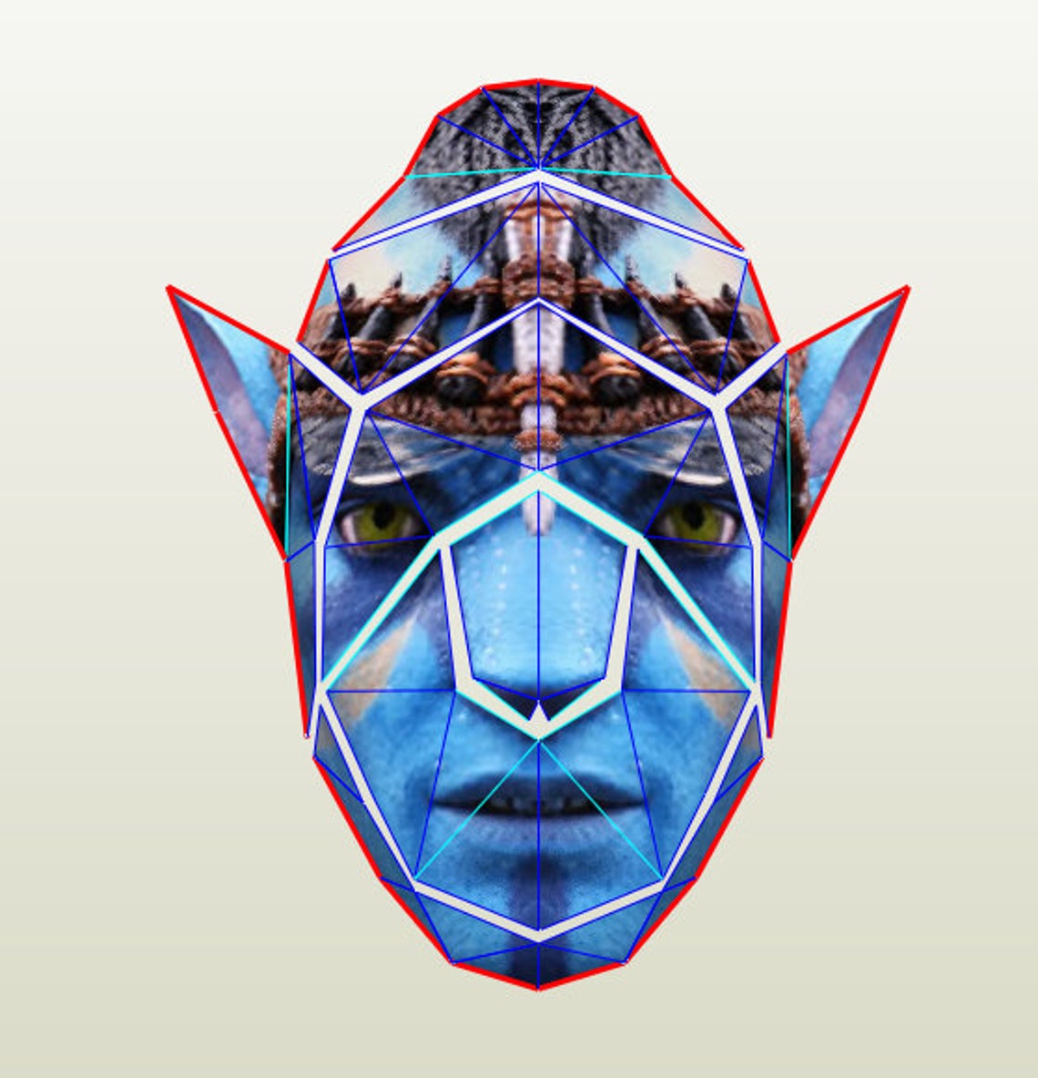 Avatar Mask Template,avatar,3d Paper Mask,papercraft Mask,digital ...