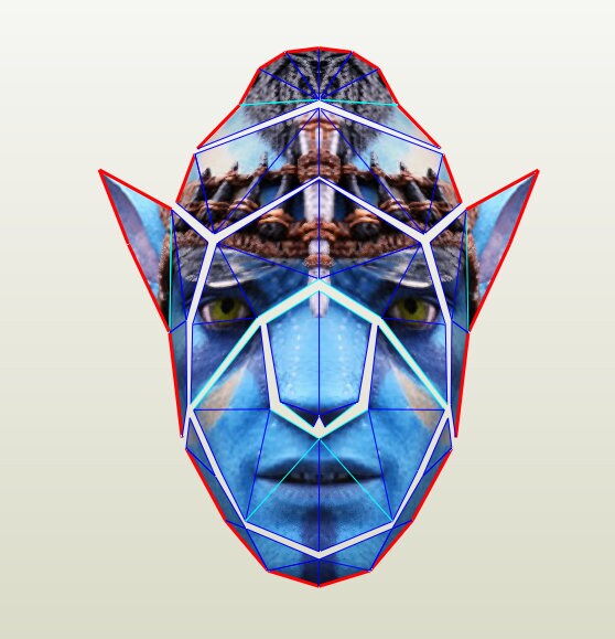 Avatar Mask Template,avatar,3d Paper Mask,papercraft Mask,digital ...