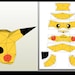 Animal Mask Template,pikachu,3d Paper Mask,pokemon Maske Papier ...