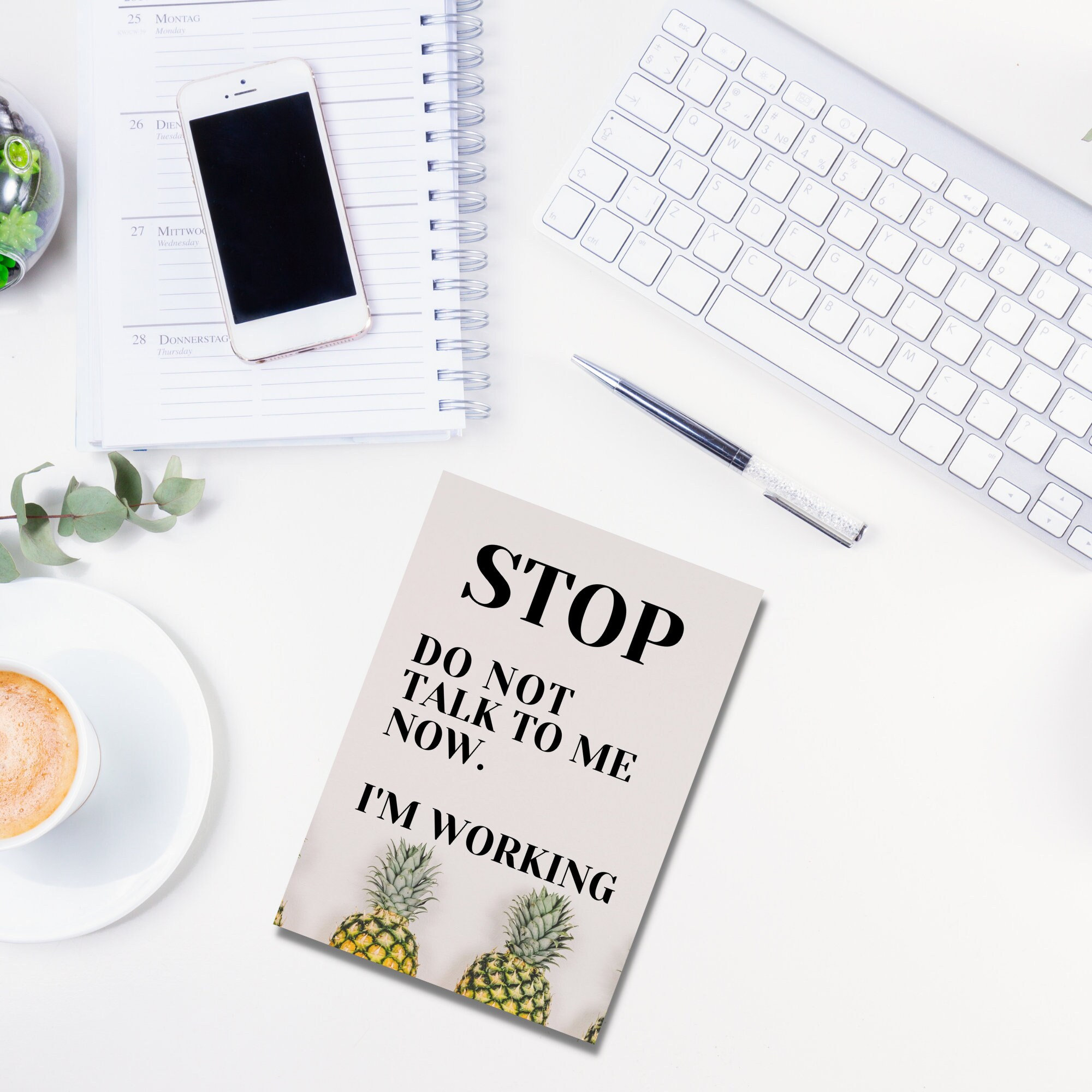 Stop Don't Talk to Me I'm Working | Office | Desk Sign | Funny ...