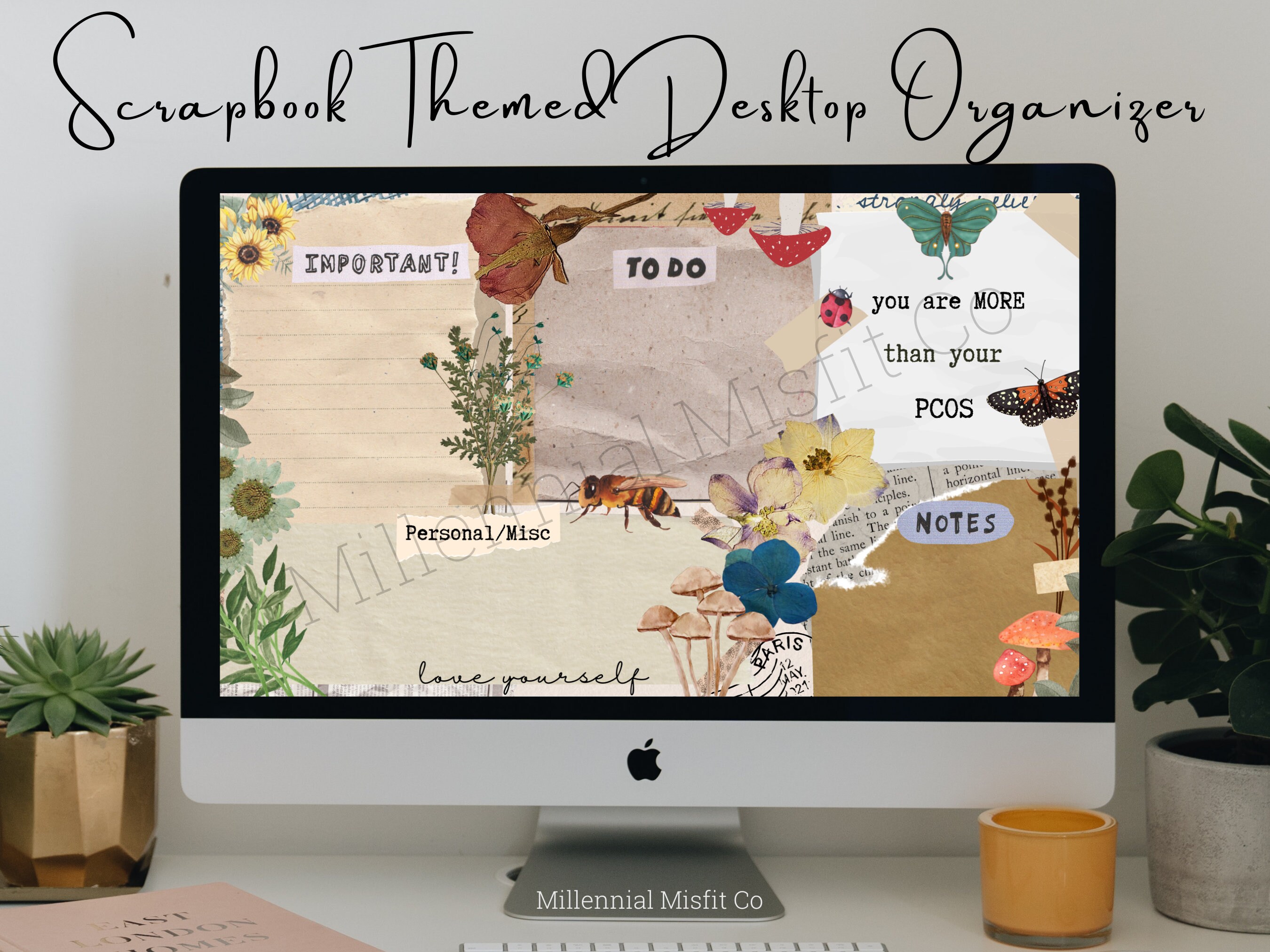Cottagecore PCOS Scrapbook Theme Desktop - Etsy
